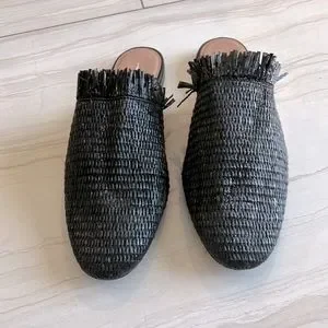 Paolo | Shoes | Linea Paolo Black Andine Rafia Woven Mule Black Size 85 ...
